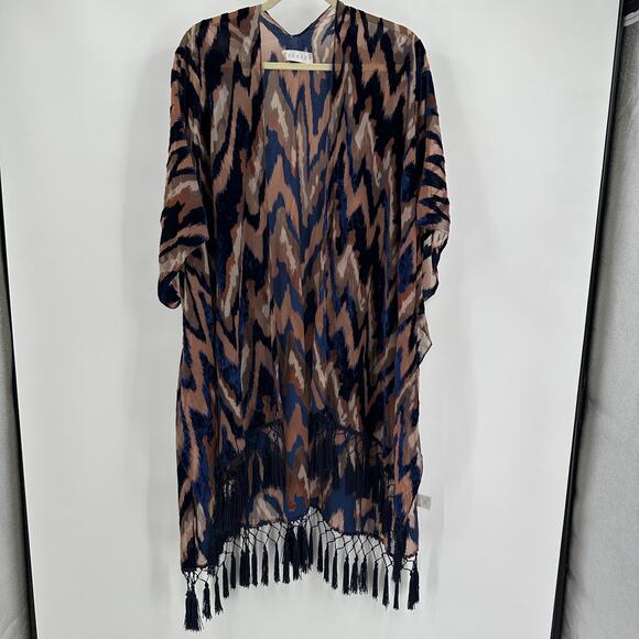MJ Sereca | Jackets & Coats | Mj Sereca Women Burnout Velvet Kimono ...